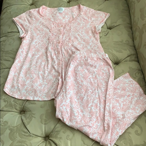 Macy's | Intimates & Sleepwear | Pink And White Pajamalounge Set | Poshmark